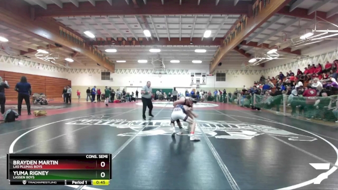 Boys 122 lbs Cons. Semi - Yuma Rigney, Lassen Boys vs Brayden Martin ...