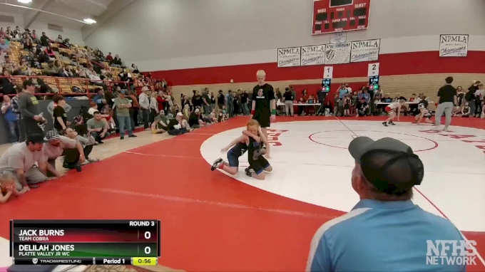 64-72 lbs Round 3 - Delilah Jones, Platte Valley Jr WC vs Jack Burns ...