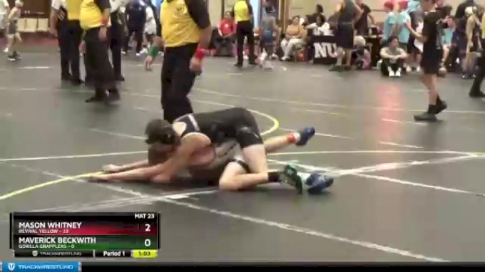 100 lbs Finals (8 Team) - Maverick Beckwith, Gorilla Grapplers vs Mason ...