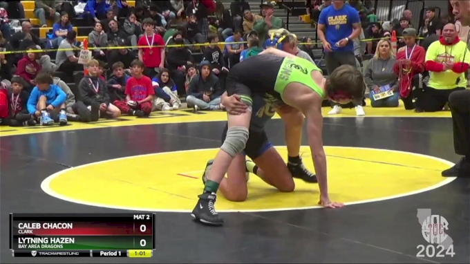 103 lbs 1st Place Match - Lytning Hazen, Bay Area Dragons vs Caleb ...