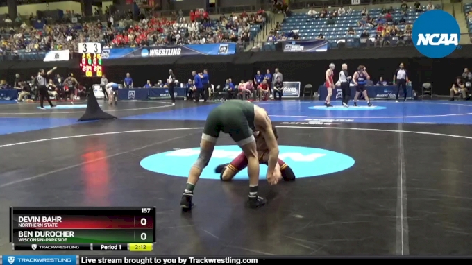 157 lbs Cons. Round 2 - Ben Durocher, Wisconsin-Parkside vs Devin Bahr ...