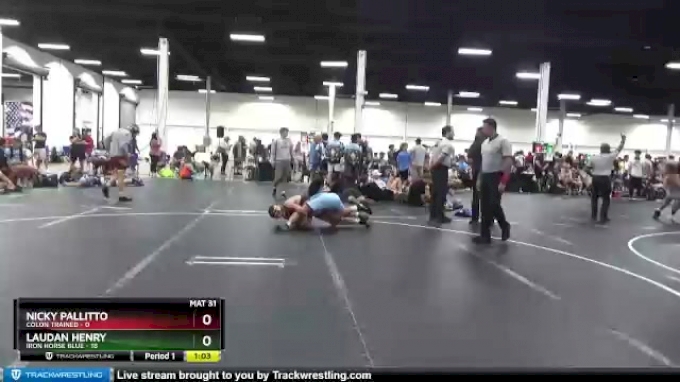 120 lbs Round 4 (8 Team) - Laudan Henry, Iron Horse Blue vs Nicky ...
