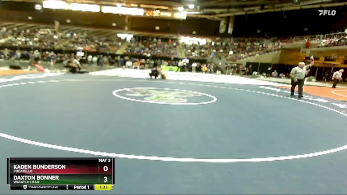138 lbs Champ. Round 3 - Kaden Bunderson, Pocatello vs Daxton Bonner ...