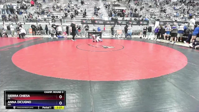 57 lbs Champ. Round 3 - Sierra Chiesa, PA vs Anna DiCugno, WA