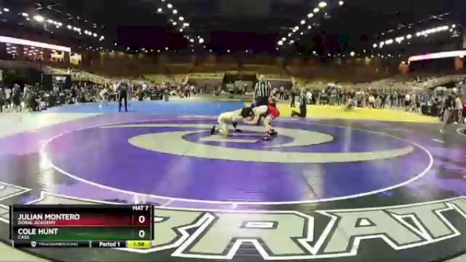 120 lbs Champ. Round 3 - Cole Hunt, Cass vs Julian Montero, Doral Academy