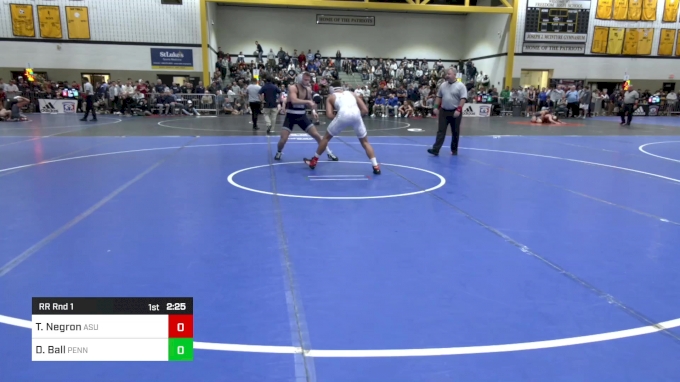 184B lbs Rr Rnd 1 - Tony Negron, Asu vs Donovan Ball, Penn State