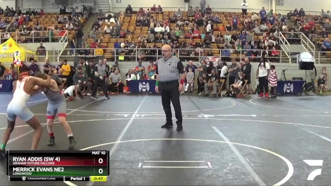 95 lbs Cons. Round 2 - Merrick Evans Ne2, Longwood vs Ryan Addis (sw 4 ...