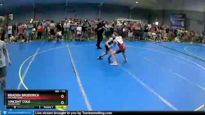 113 lbs Champ. Round 1 - Braden Broderick, Machine Shed vs Vincent Cole ...