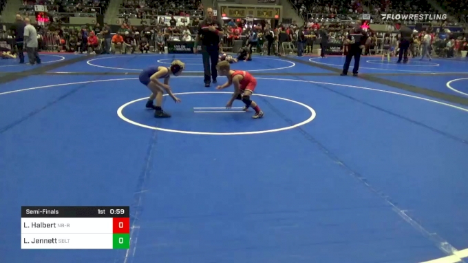 61 lbs Semifinal - Levi Halbert, Nebraska Boyz vs Liam Jennett, Sebolt
