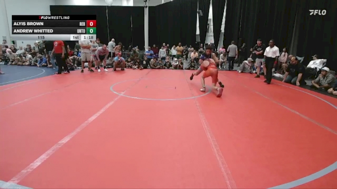 115 lbs Round 2 (6 Team) - Alyis Brown, Rebellion vs Andrew Whitted ...