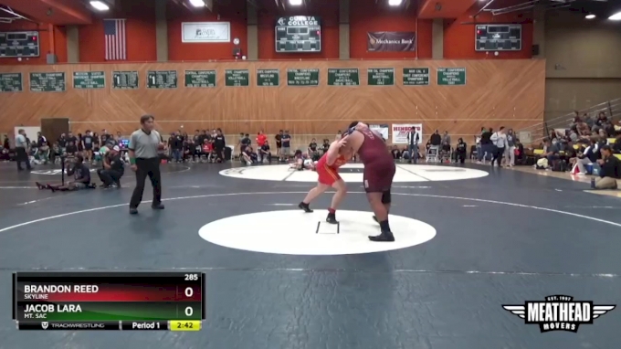 285 lbs Cons. Round 4 - Brandon Reed, Skyline vs Jacob Lara, Mt. SAC