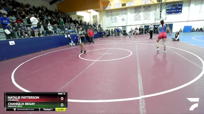 132 lbs Round 2 - Natalie Patterson, Holbrook vs Chaniqua Begay, Window ...