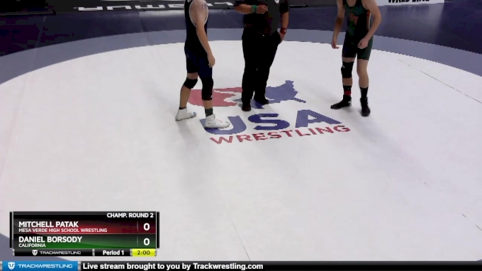 145 lbs Champ. Round 2 - Daniel Borsody, California vs Mitchell Patak ...