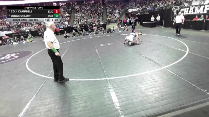 D3-126 lbs 1st Place Match - Co`ji Campbell, Ken. St. Joseph Cath. Ac ...