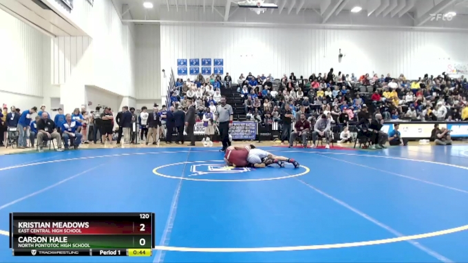 120 lbs 5th Place Match - Kristian Meadows, East Central High School vs ...