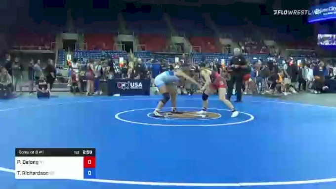 144 lbs Consi Of 8 #1 - Paityn Delong, New York vs Tyler Richardson, Oregon