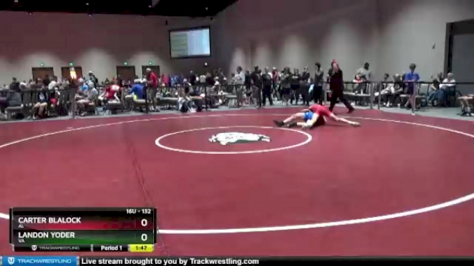 132 lbs Cons. Round 3 - Carter Blalock, AL vs Landon Yoder, VA