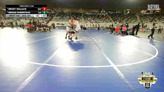 B4A-285 lbs Champ. Round 1 - Brody Wallace, Sulphur vs Briggs Robertson ...