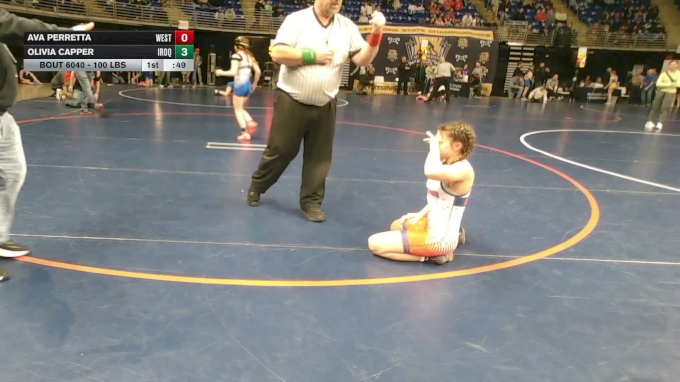 100 lbs Consy 4 - Ava Perretta, West Shore vs Olivia Capper, Iroquois