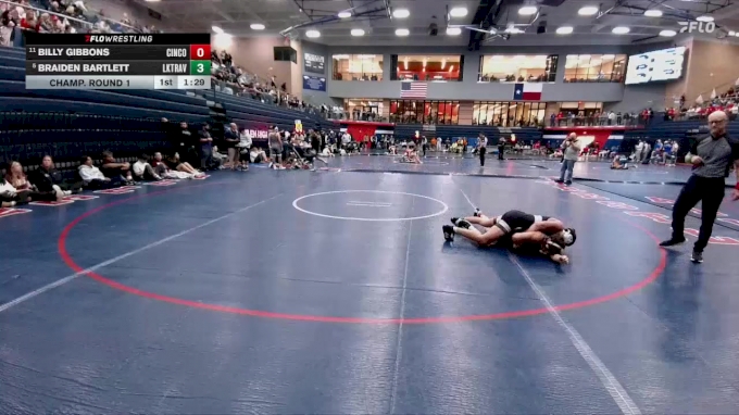132 lbs Champ. Round 1 - Billy Gibbons, Katy Cinco Ranch vs Braiden ...