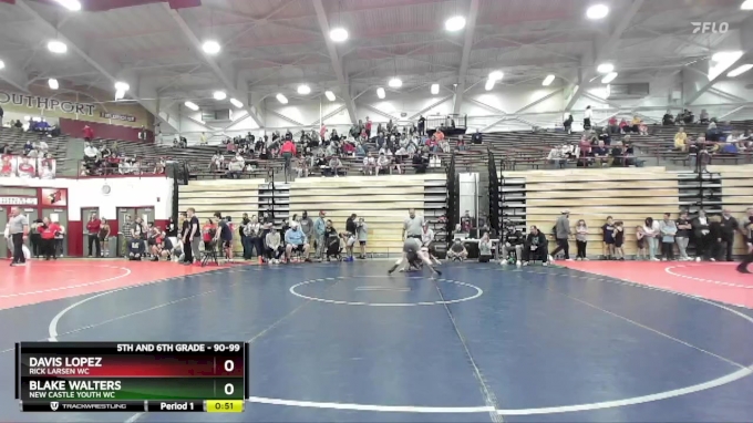 90-99 lbs Quarterfinal - Davis Lopez, Rick Larsen WC vs Blake Walters ...