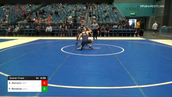 174 lbs Quarterfinal - Abner Romero, Unattached vs Parker Benekas ...