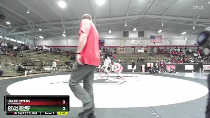 133 lbs Cons. Round 7 - Jacob Myers, CSU-Pueblo vs Devin Gomez, Western ...