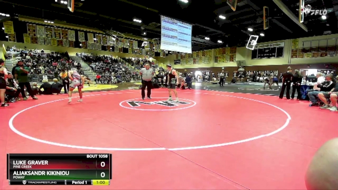 165 lbs Cons. Round 6 - Aliaksandr Kikiniou, Poway vs Luke Graver, Pine ...