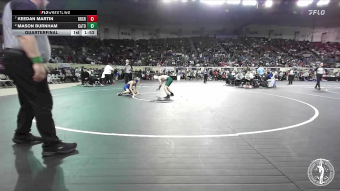B4A-106 lbs Quarterfinal - Keedan Martin, Bridge Creek vs Mason Burnham ...
