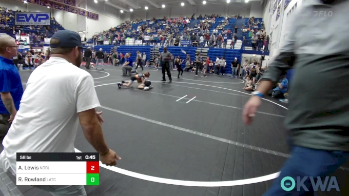 58 lbs Rr Rnd 3 - Alaura Lewis, Noble Takedown Club vs Ruby Rowland ...