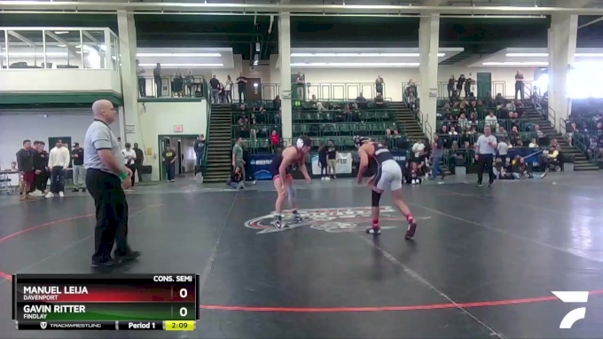 133 lbs Cons. Semi - Manuel Leija, Davenport vs Gavin Ritter, Findlay