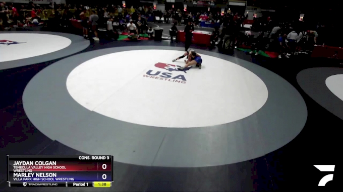 148 lbs Cons. Round 3 - Jaydan Colgan, Temecula Valley High School ...