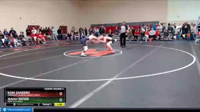145 lbs Champ. Round 2 - Isaiah Rieser, New Ulm Area vs Kain Sanders ...