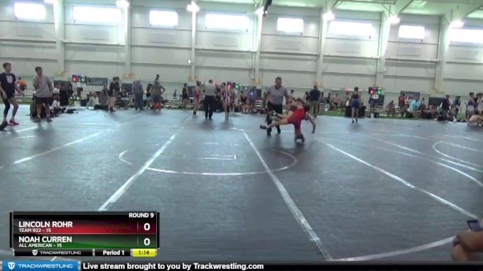 100 lbs Round 9 (10 Team) - LINCOLN ROHR, Team 922 vs Noah Curren, All ...