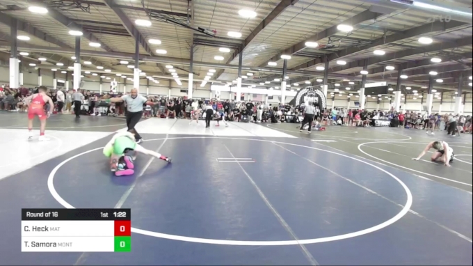 102 lbs Round Of 16 - Corey Heck, Mat Monsters vs Teagun Samora ...