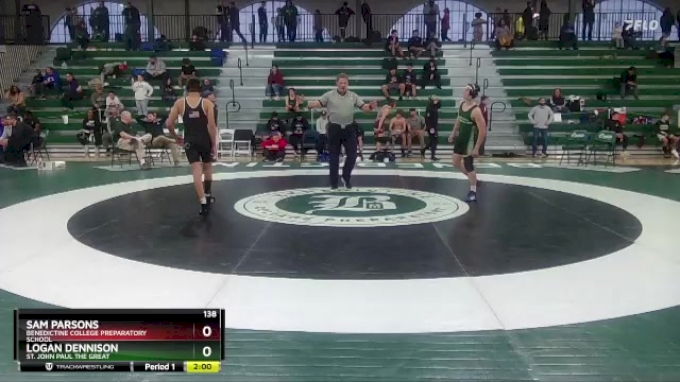 138 lbs Round 2 - Sam Parsons, Benedictine College Preparatory School ...