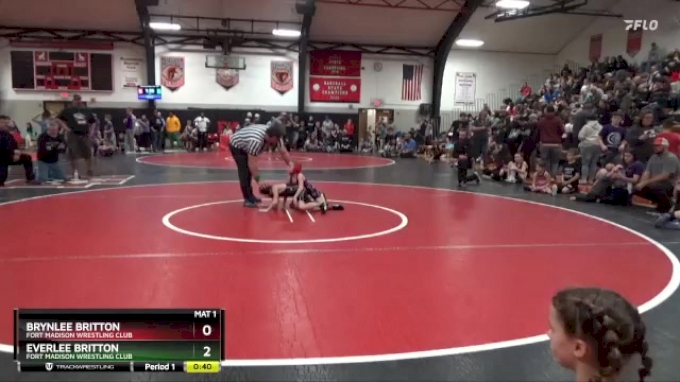 51-53 lbs Round 1 - Brynlee Britton, Fort Madison Wrestling Club vs ...