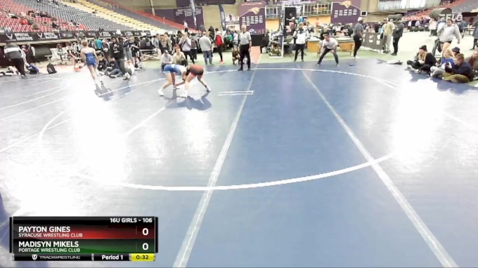 106 lbs 7th Place Match - Madisyn Mikels, Portage Wrestling Club vs ...