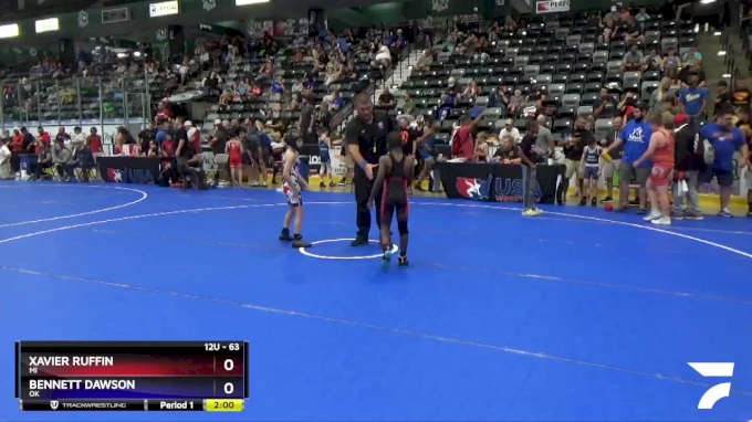 63 lbs Cons. Round 4 - Xavier Ruffin, MI vs Bennett Dawson, OK