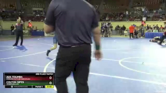 120 lbs 3rd Place Match - Ava Toumbs, Marlow Outlaw Wrestling vs Colton ...