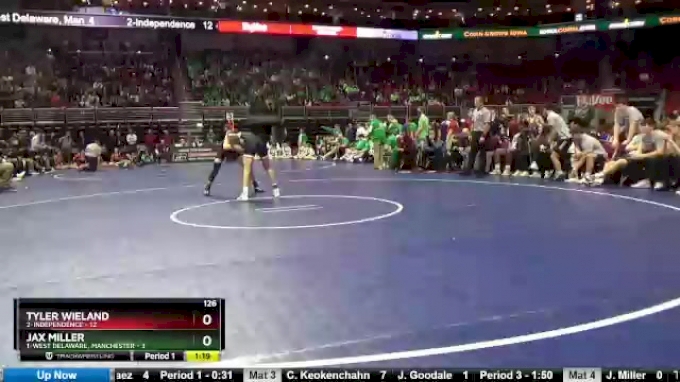 126 lbs Finals (1st & 3rd) - Jax Miller, 1-West Delaware, Manchester vs ...