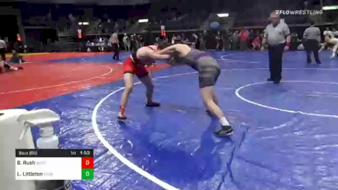 148 lbs Quarterfinal - Bishop Rush, Benton High School BHS vs Landon ...