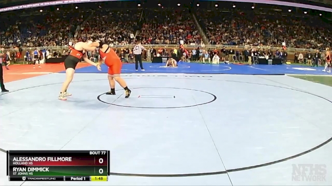 D2-285 lbs Champ. Round 1 - Ryan Dimmick, St Johns HS vs Alessandro ...