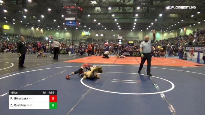 91 lbs Round Of 32 - Reanah Utterback, Southern Iowa Outlaws vs Zion ...