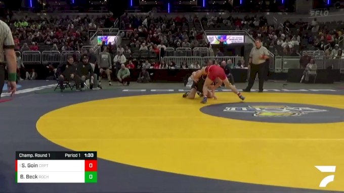 160 lbs Champ. Round 1 - Sam Goin, Crown Point vs Brant Beck, Rochester ...