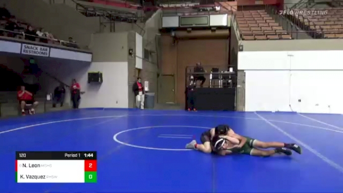 120 lbs Champ. Round 2 - Nathan Leon, Madera South High School ...