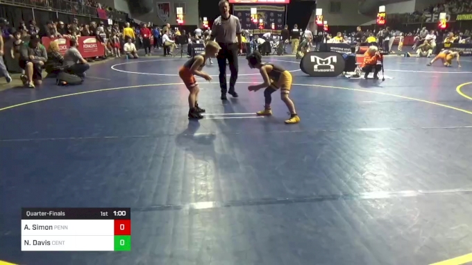 75 lbs Quarterfinal - Angelo Simon, Penn Trafford vs Nash Davis ...