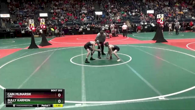 90 lbs Champ. Round 2 - Cain Mlinarsik, CFD2 vs Sully Karmon, GFF2