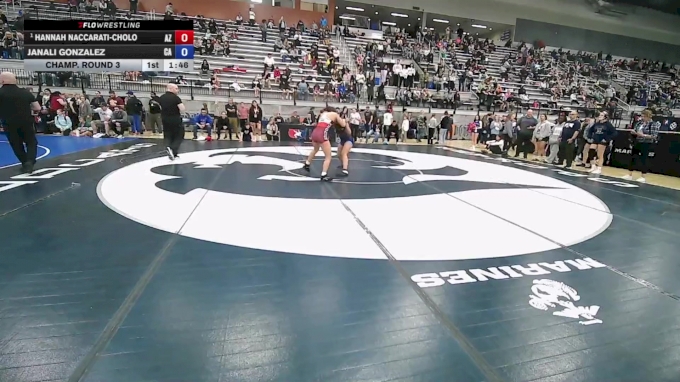 U15 Women - 54 lbs Champ. Round 3 - Hannah Naccarati-Cholo, AZ vs ...