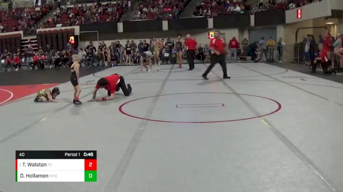 40 lbs Cons. Round 5 - Teagen Walston, Team Champs vs Owen Hollamon ...